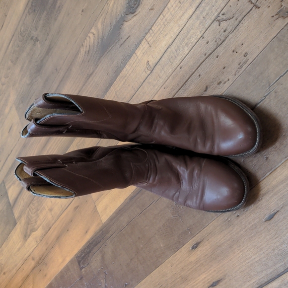 Justin Boots | Shoes | Justin Boots 344 Brown Leather Roper Boots ...